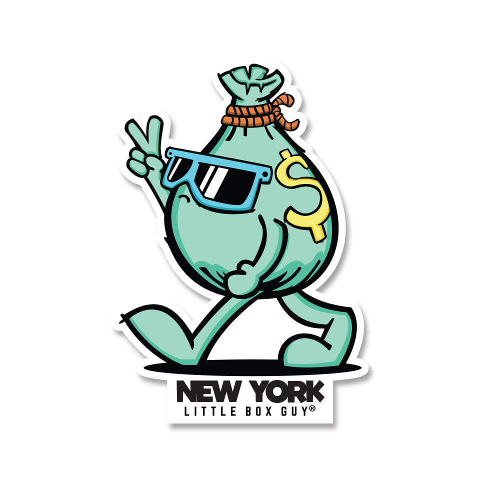 NYC Money bag Sticker – Little Box Guy